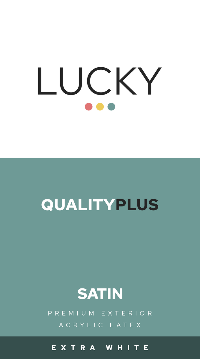 LUCKY QUALITYPLUS EXTERIOR SATIN WHITE 1-GALLON – Lucky's Discount Paint